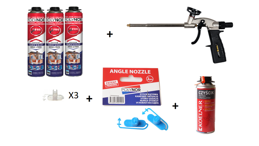 POLYNOR PIANA PUR ocieplenia pianka zestaw 10 elem | ABUD - materiały budowlane