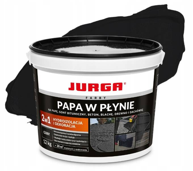 Papa w płynie Czarna 12kg Jurga | ABUD - materiały budowlane
