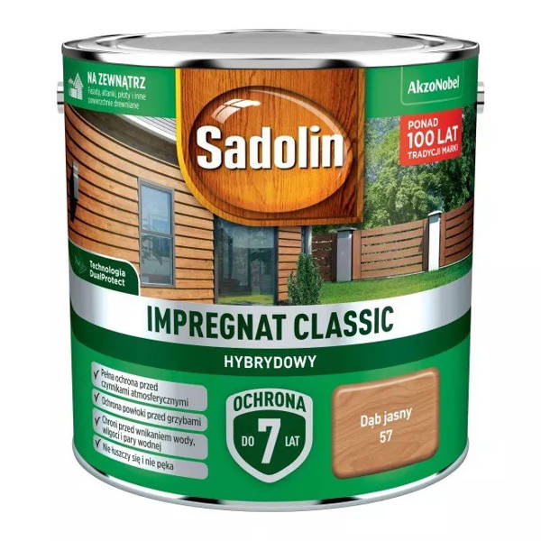 Sadolin Classic Hybrydowy Dąb jasny 2,5L | ABUD - materiały budowlane