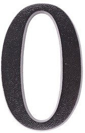 Cyfra 0 czarna 19cm | ABUD - materiały budowlane